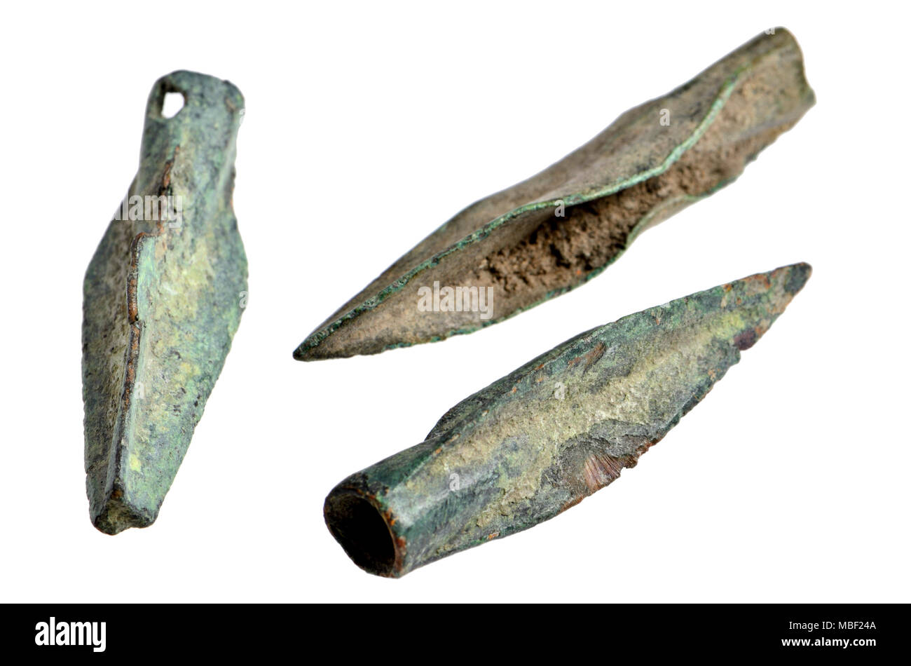Roman bronze tri-lobe arrowheads Stock Photo - Alamy