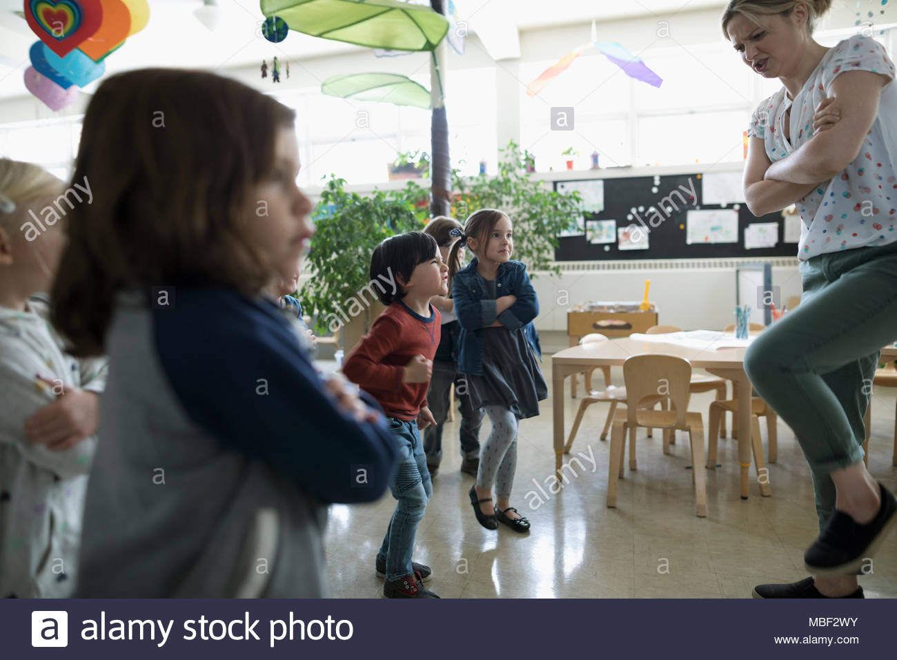 Teacher in classroom exercise hi-res stock photography and images - Alamy