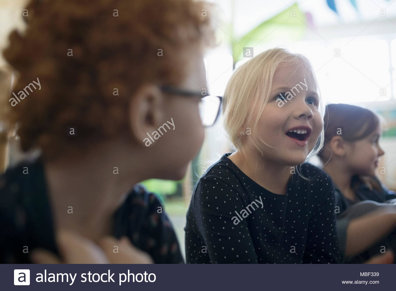 Blonde preschool girl hi-res stock photography and images - Alamy