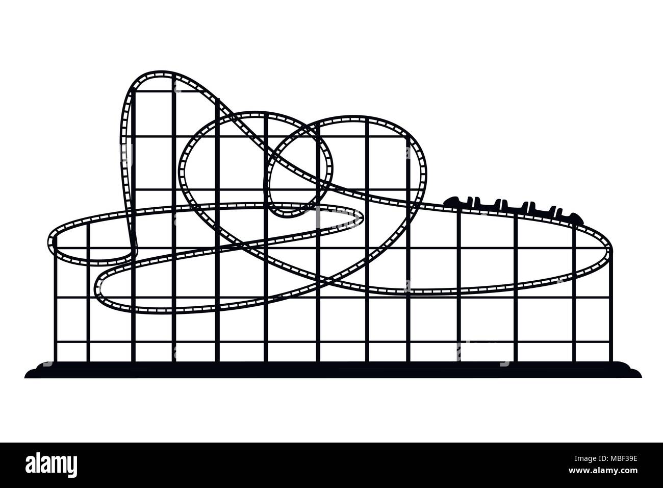 Simple Roller Coaster Drawing