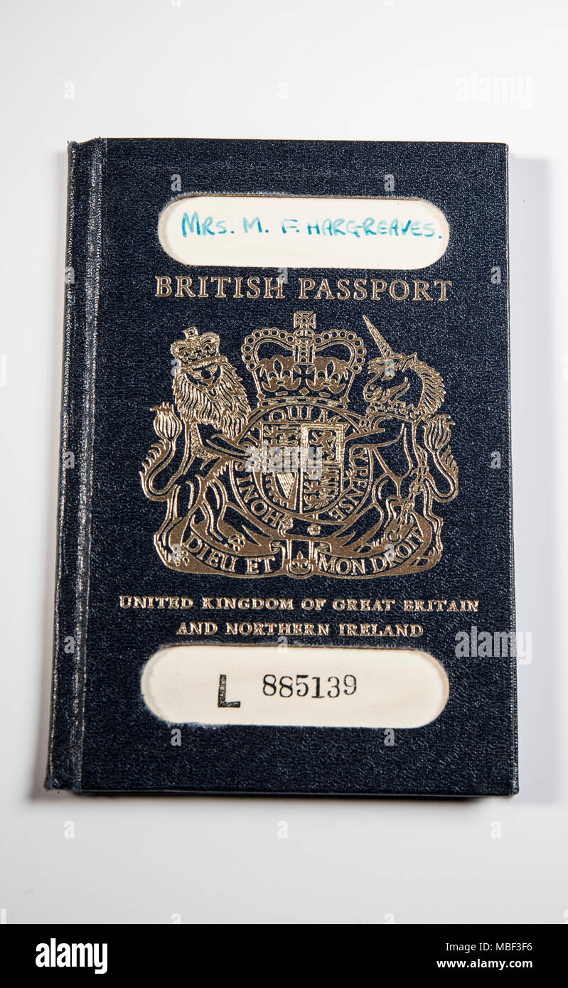 Traditional british passport hi-res stock photography and images - Alamy