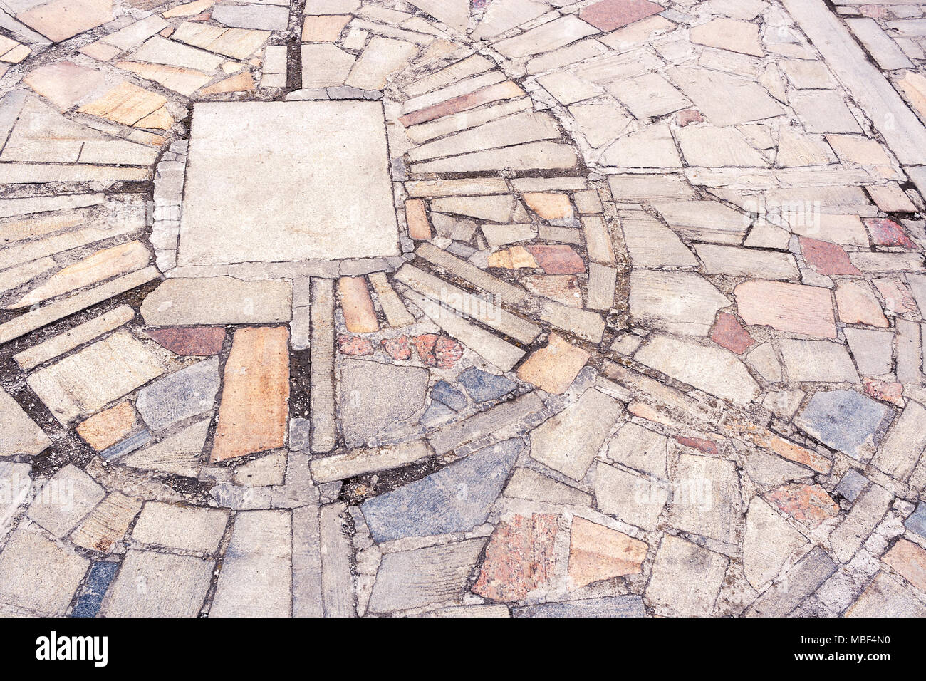 Circle pattern stone block paving hi-res stock photography and images ...