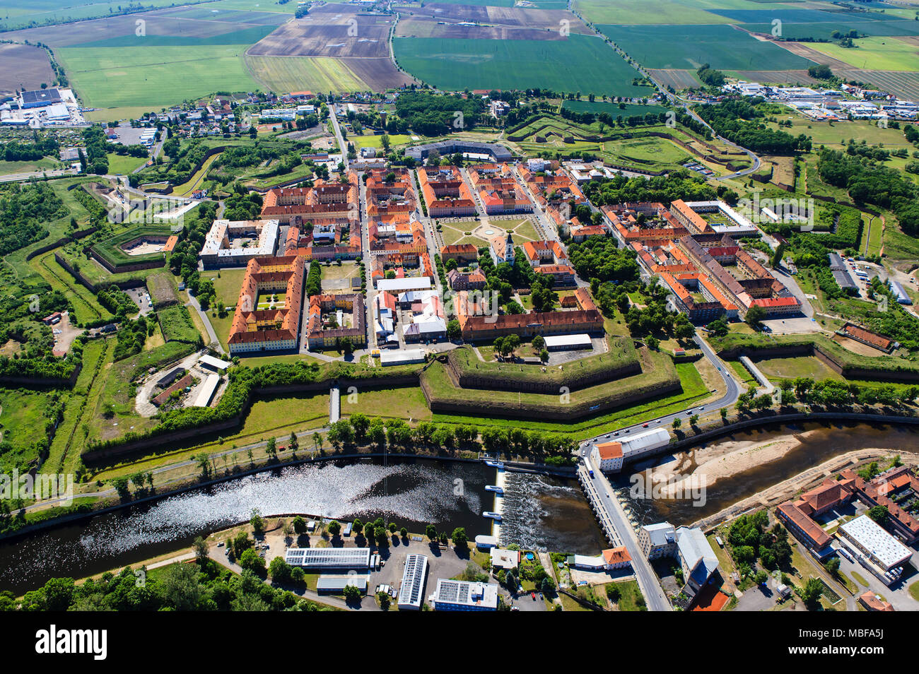 Terezin City, aerial view Stock Photo - Alamy