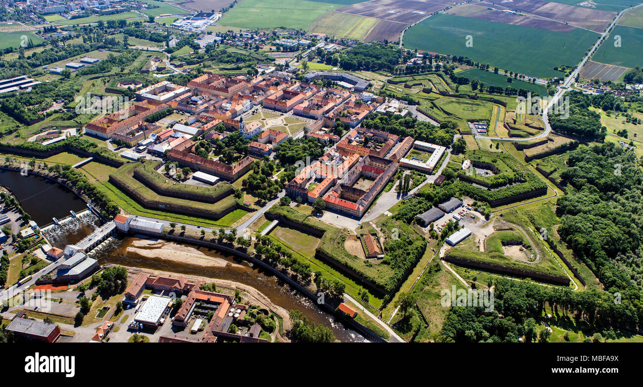 Terezin City, aerial view Stock Photo - Alamy
