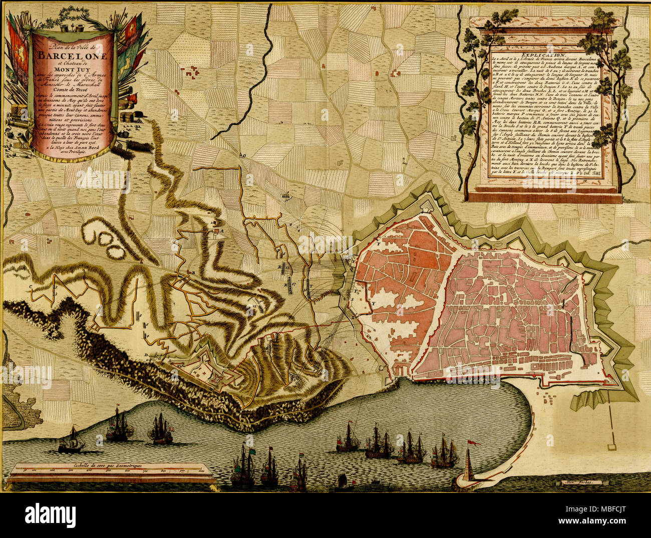 City Plan Paris - 1700 Stock Photo - Alamy