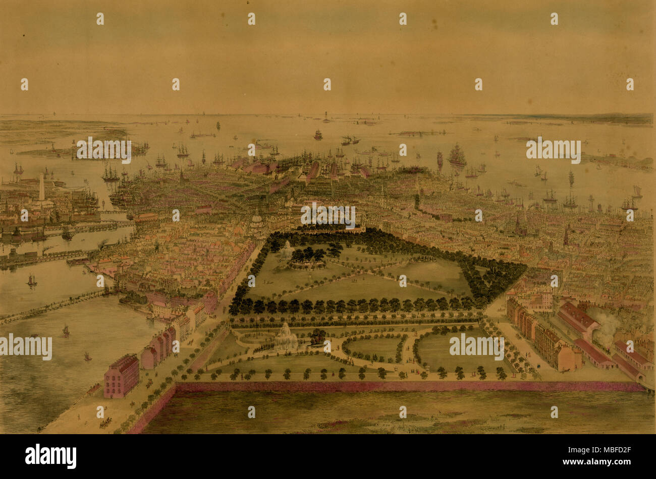 Birds eye view of boston hi-res stock photography and images - Alamy