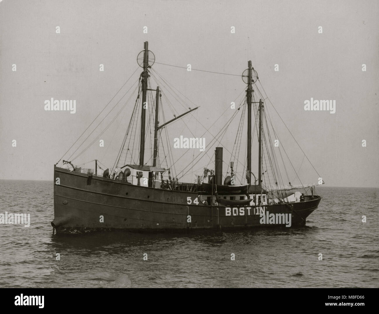 Boston lightship - 1906 Stock Photo - Alamy