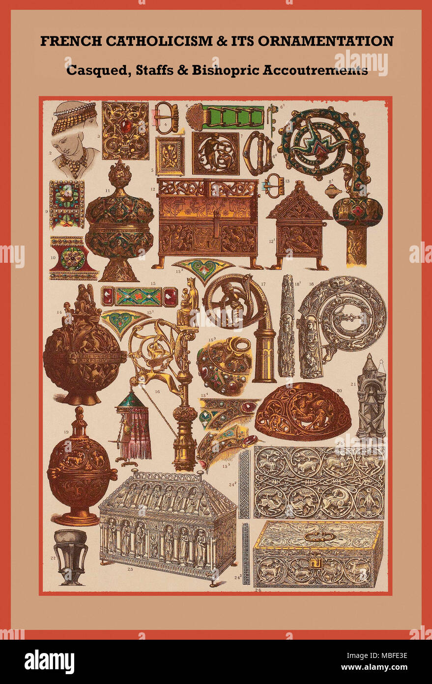 French Catholicism & its Ornamentation Stock Photo - Alamy
