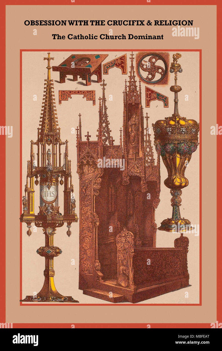 Obsession with the Crucifix & religion the Church Stock Photo - Alamy