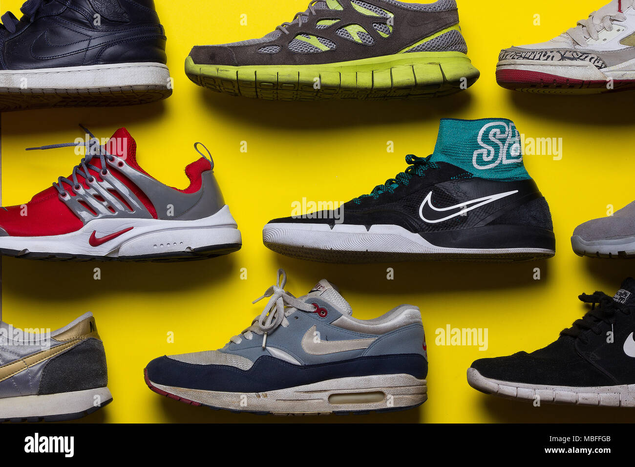 Nike trainers above hi-res stock photography and images - Alamy