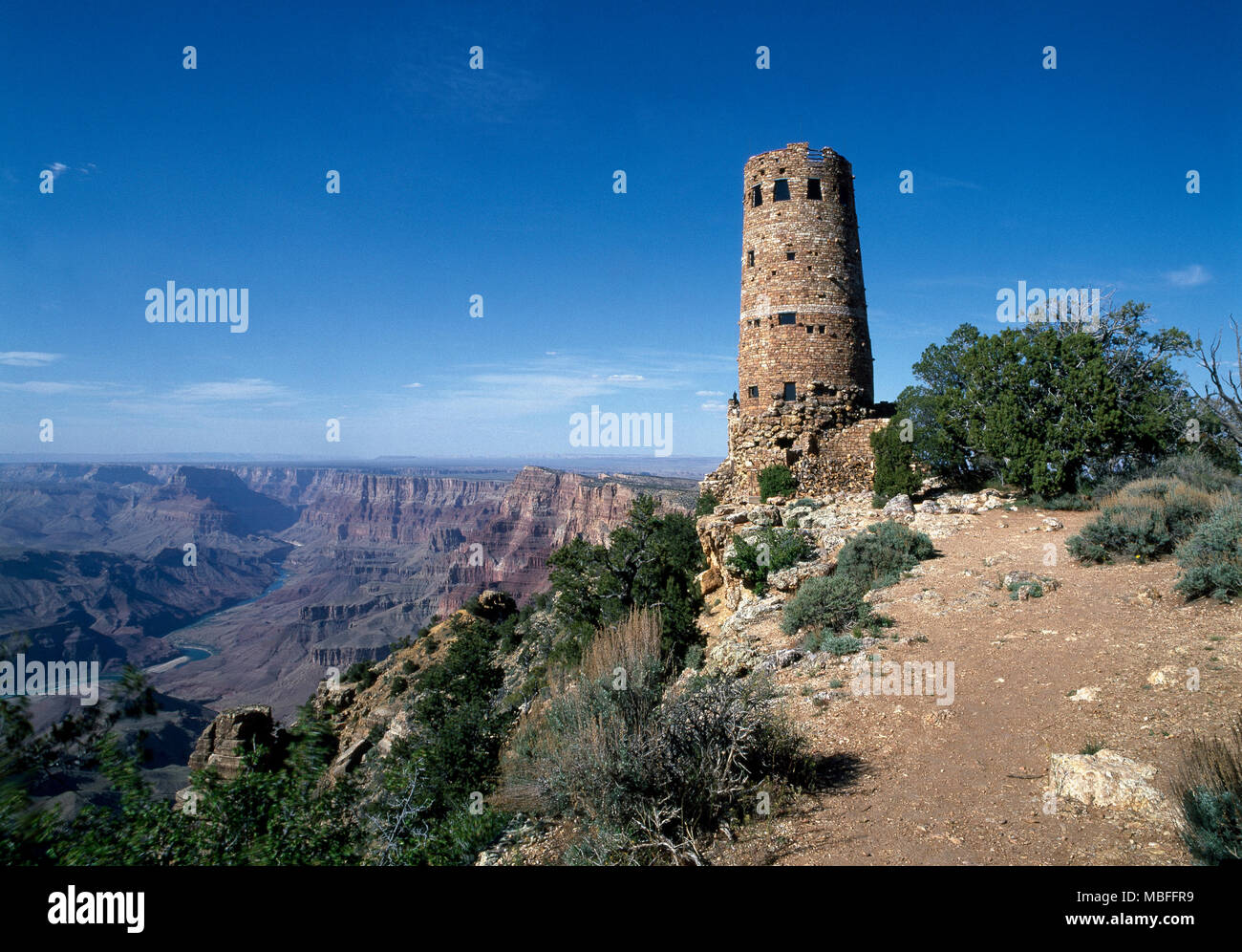 Desert View Watchtower, South Rim - Grand Canyon Stock Photo - Alamy