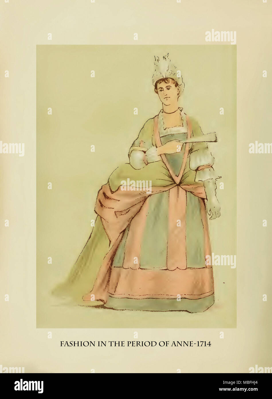 Fashion in the Period of Queen Anne Stock Photo - Alamy