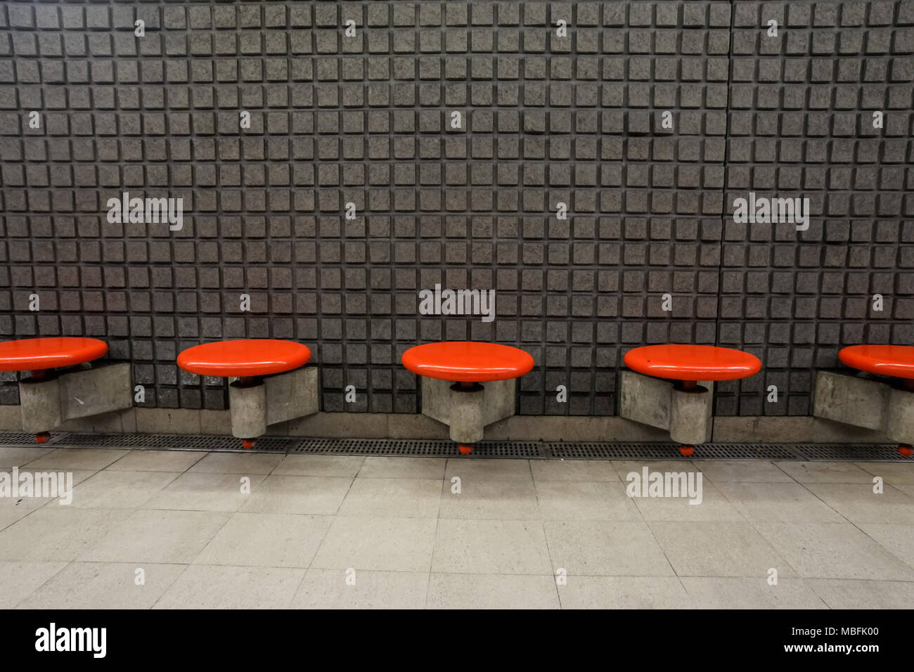 Metro station seats hi-res stock photography and images - Alamy