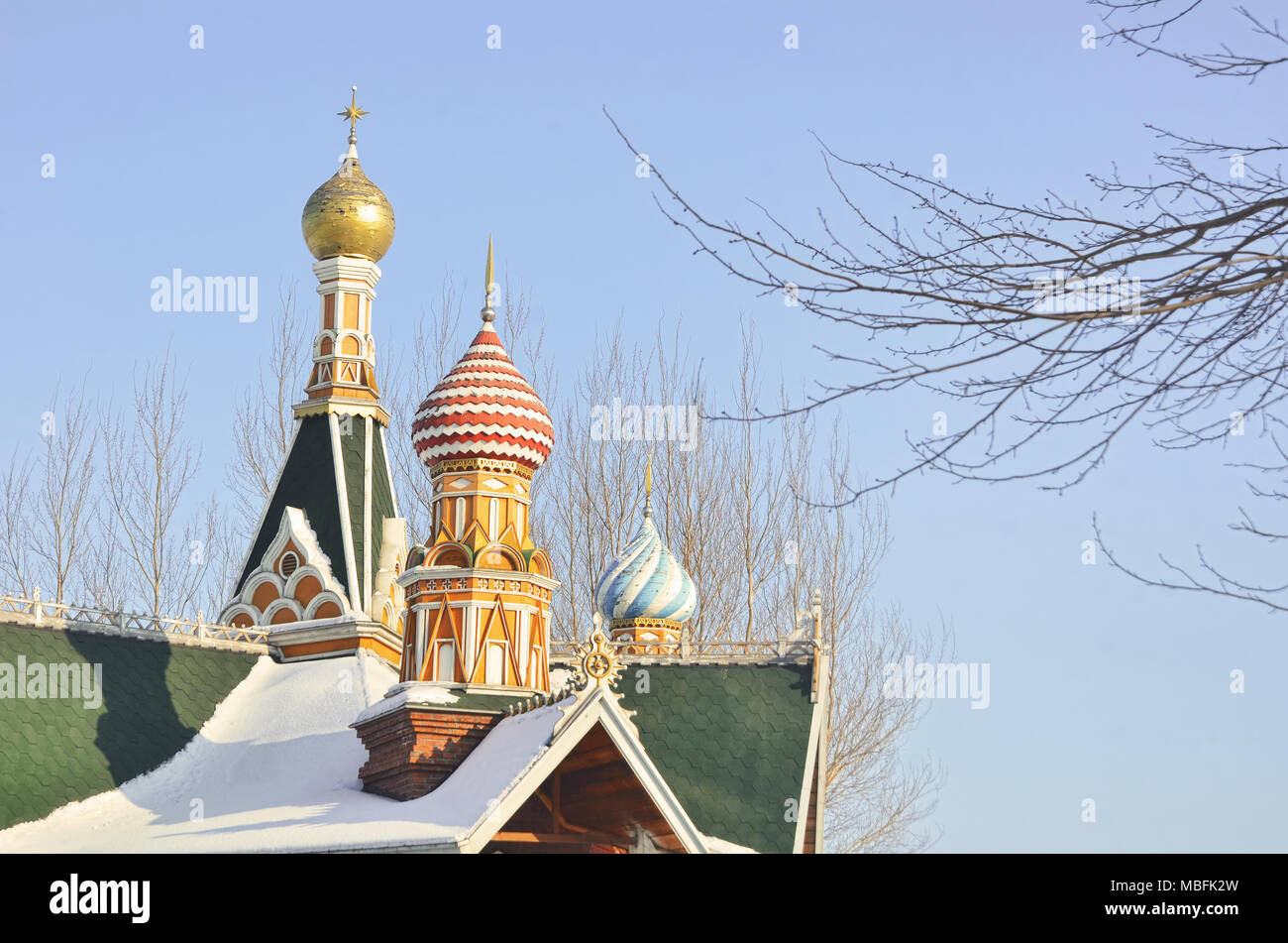 Russian style architecture in Volga Manor, Harbin Stock Photo - Alamy