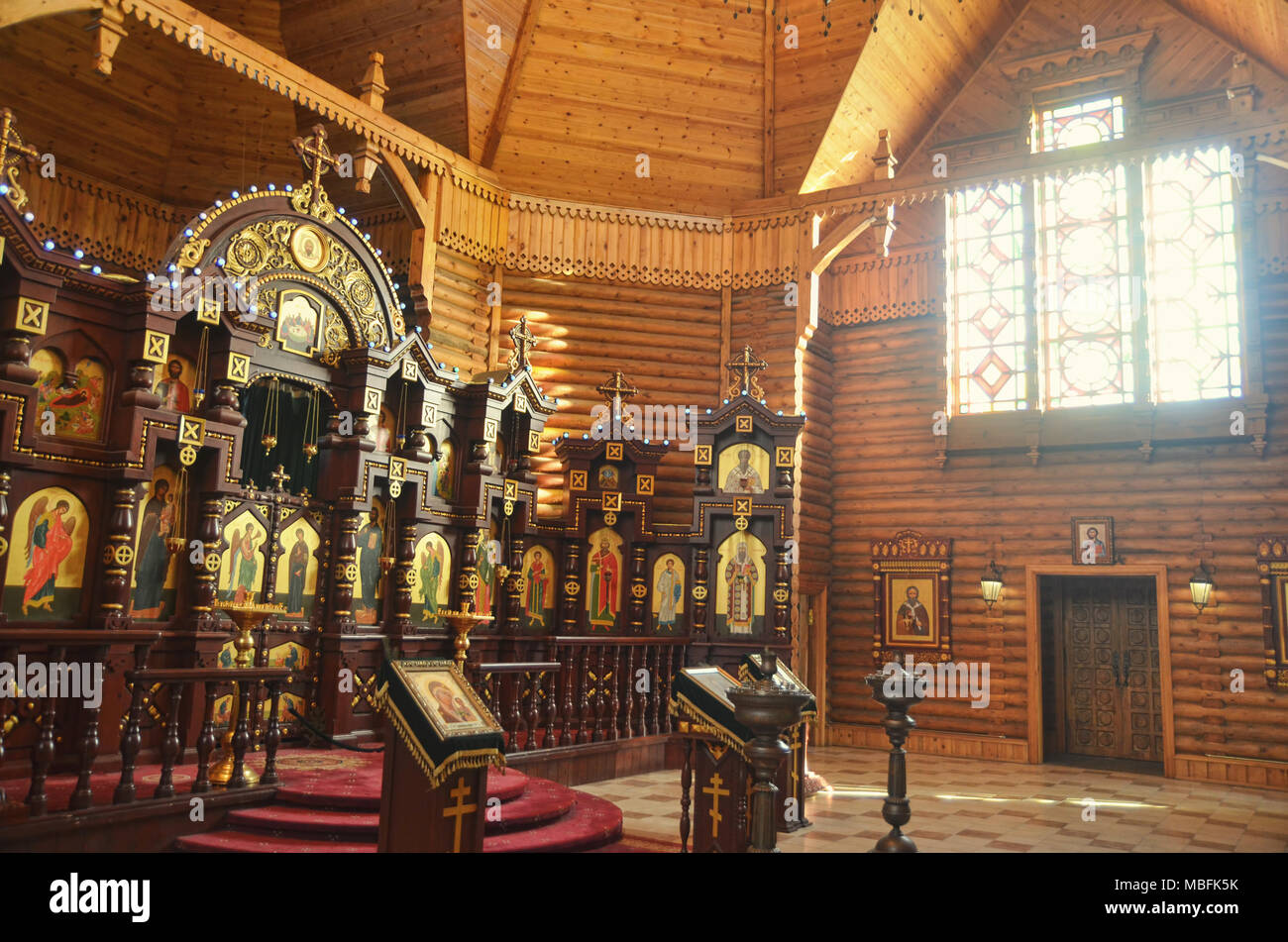 Russian Orthodox church interior in Volga Manor, Harbin Stock Photo - Alamy