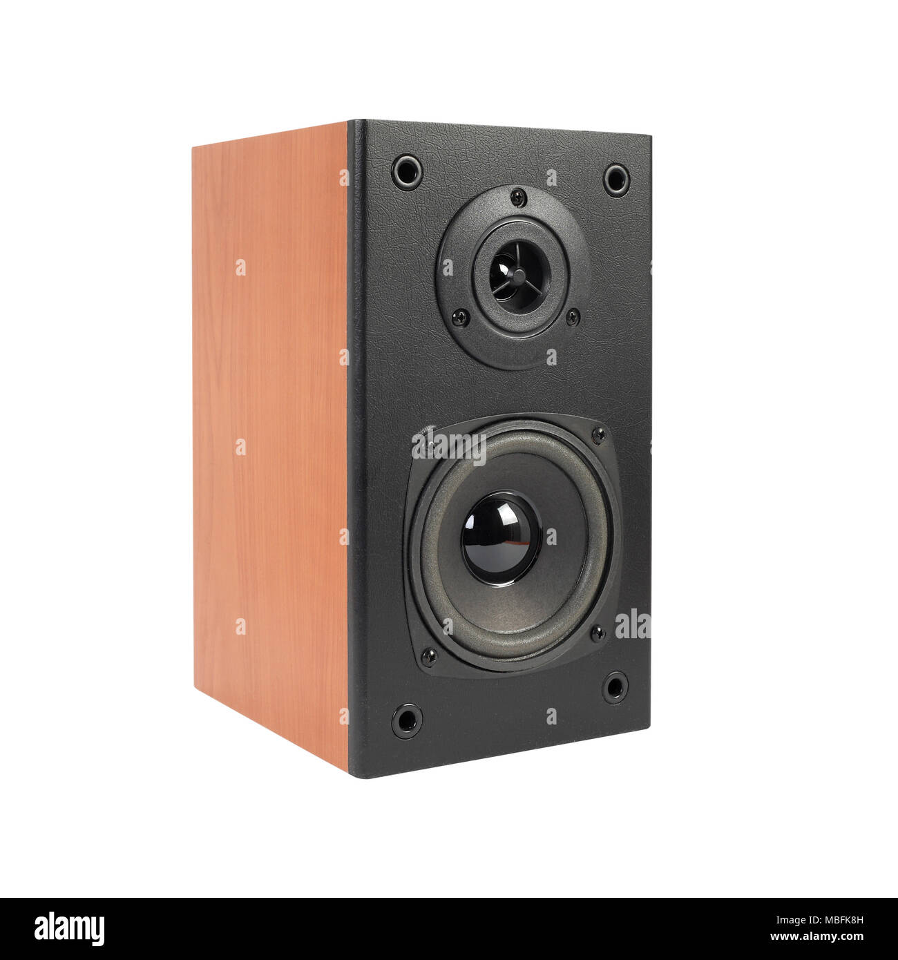 Music and sound - One line array loudspeaker enclosure cabinet isolated ...