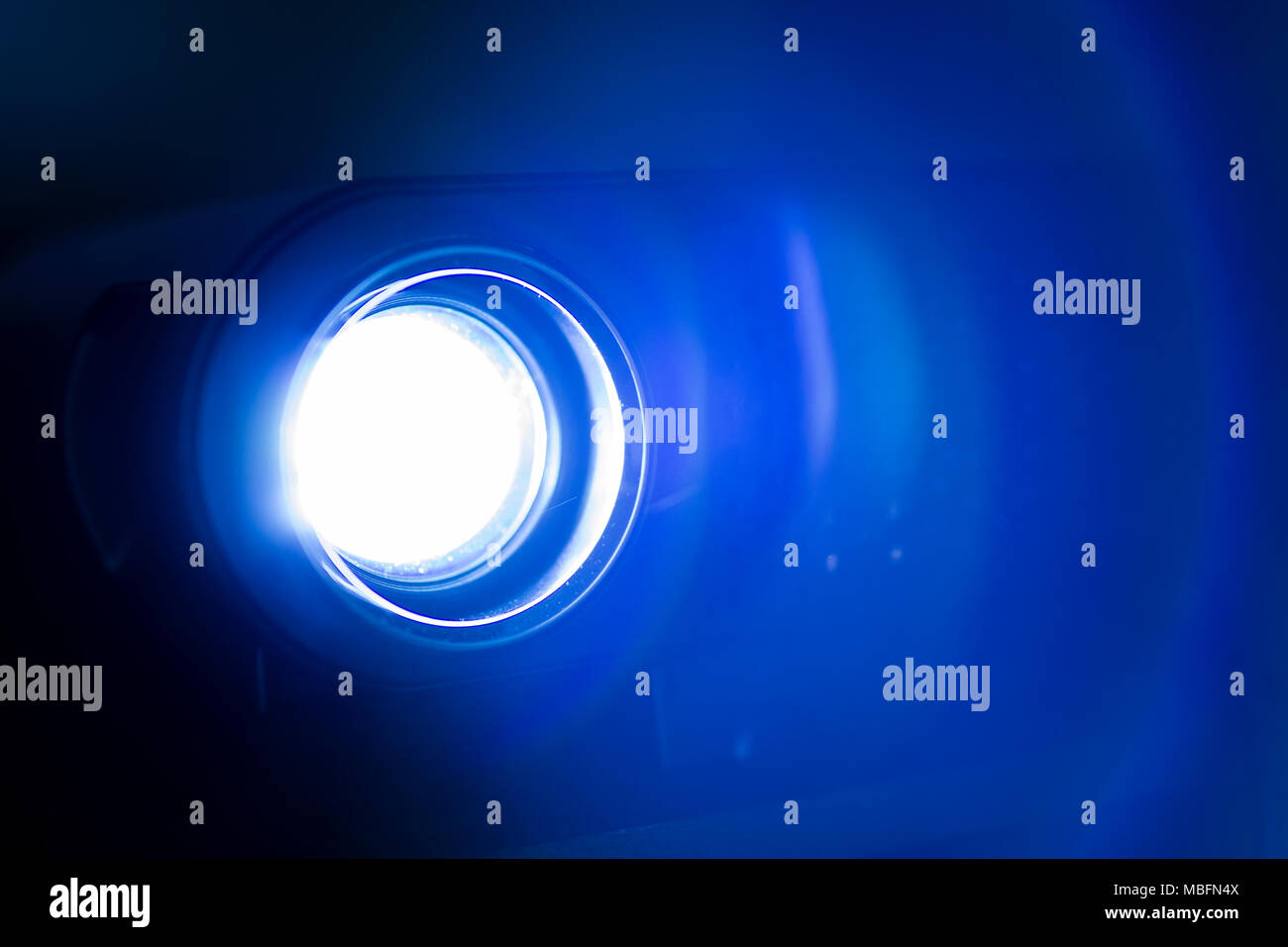 Electric blue light flare special effect Stock Photo - Alamy