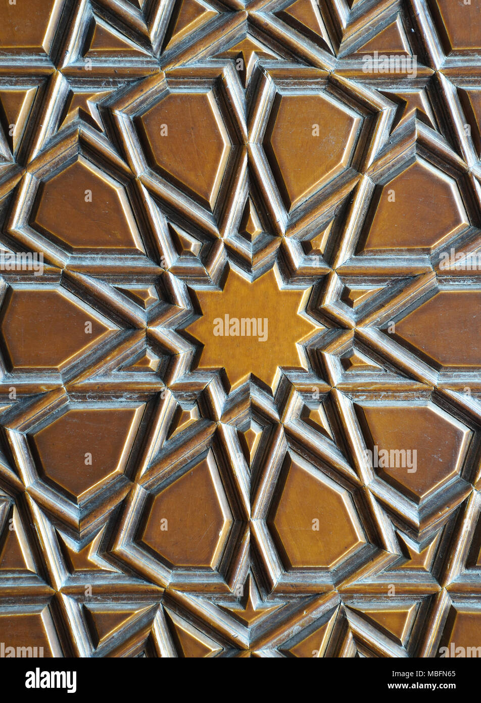Details of a fine wood carving art on the door an islamic art and craft ...