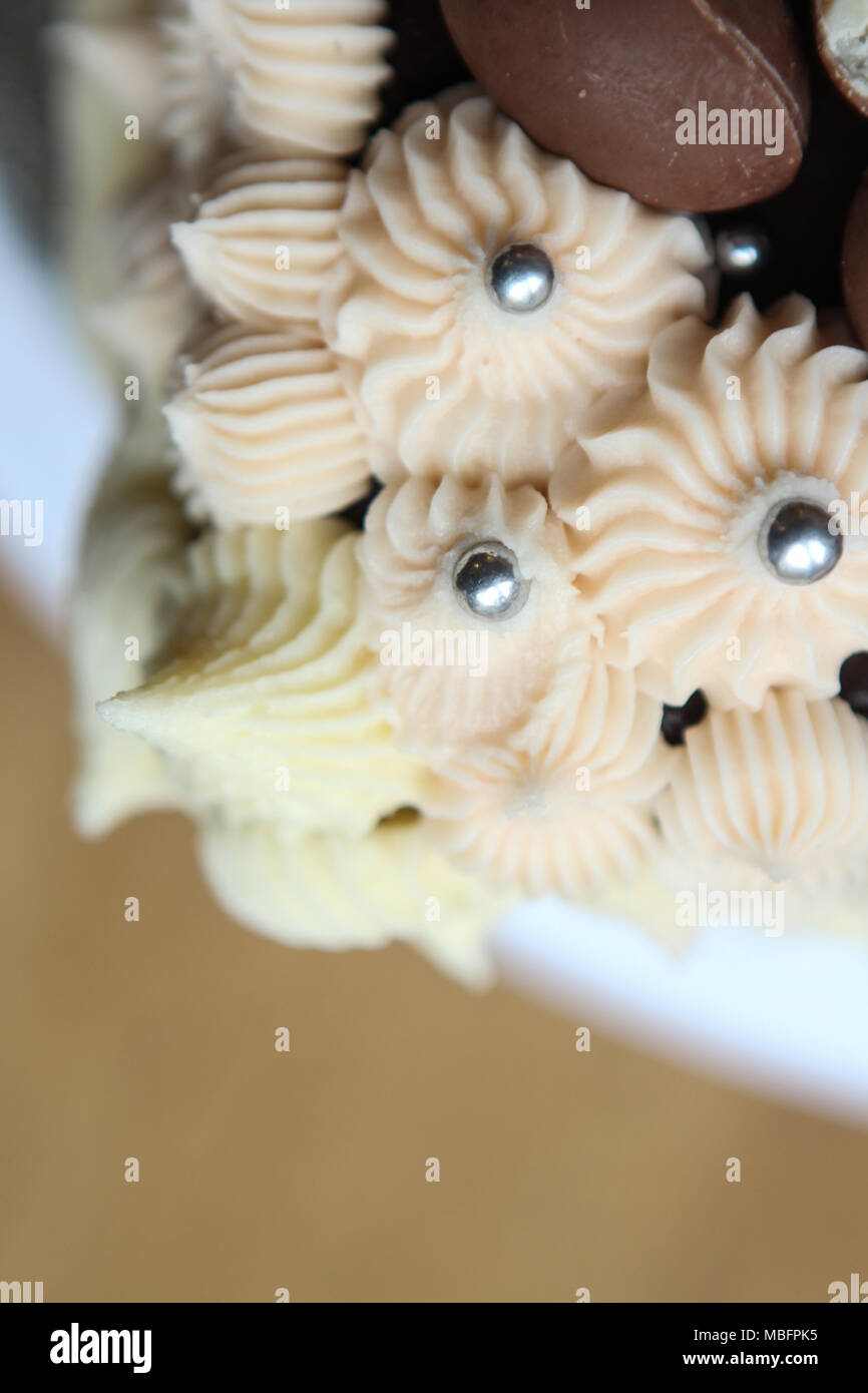 Mums homemade chocolate cake for Easter Stock Photo - Alamy