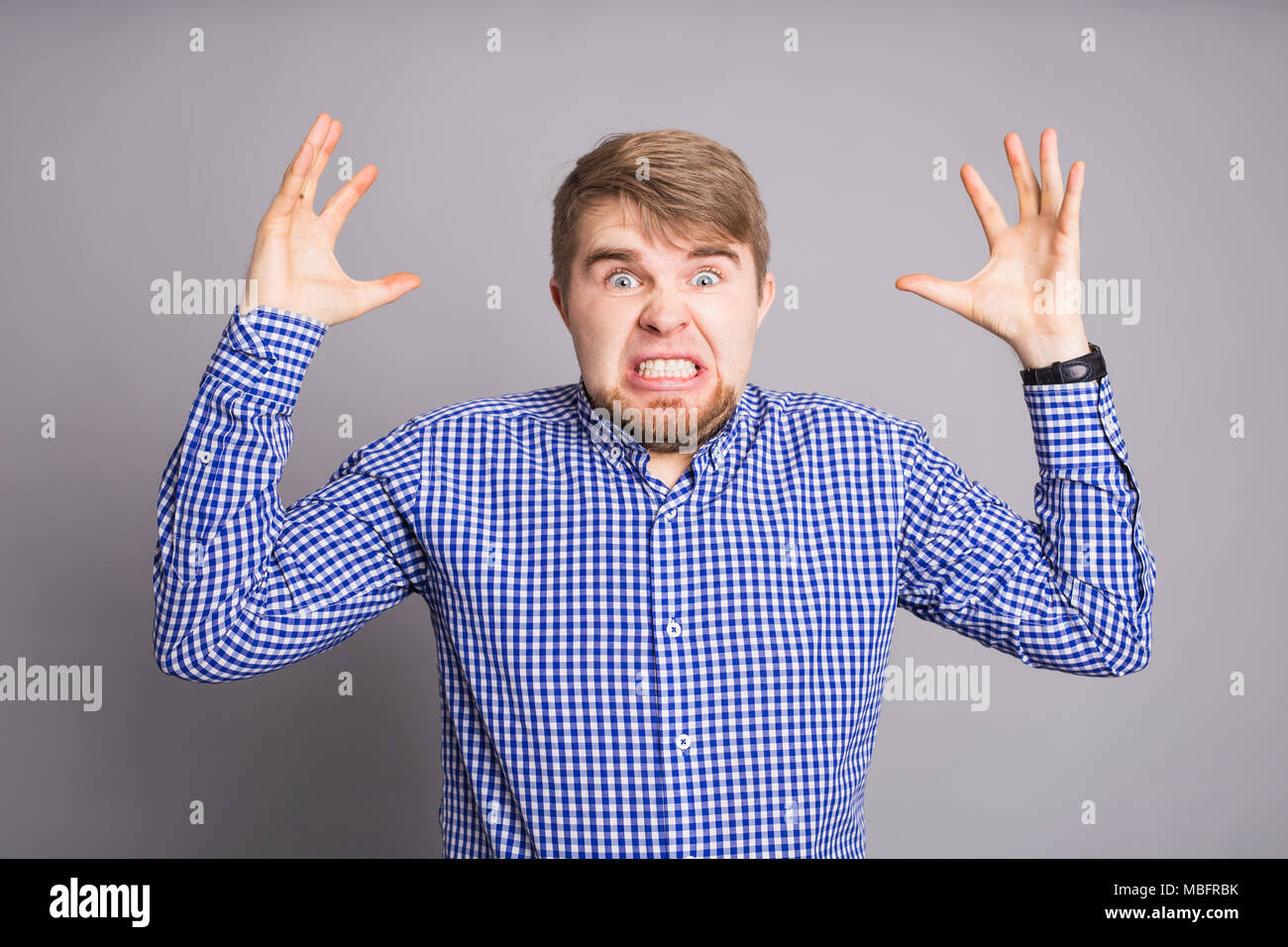 Furious angry man with rage and frustration Stock Photo - Alamy