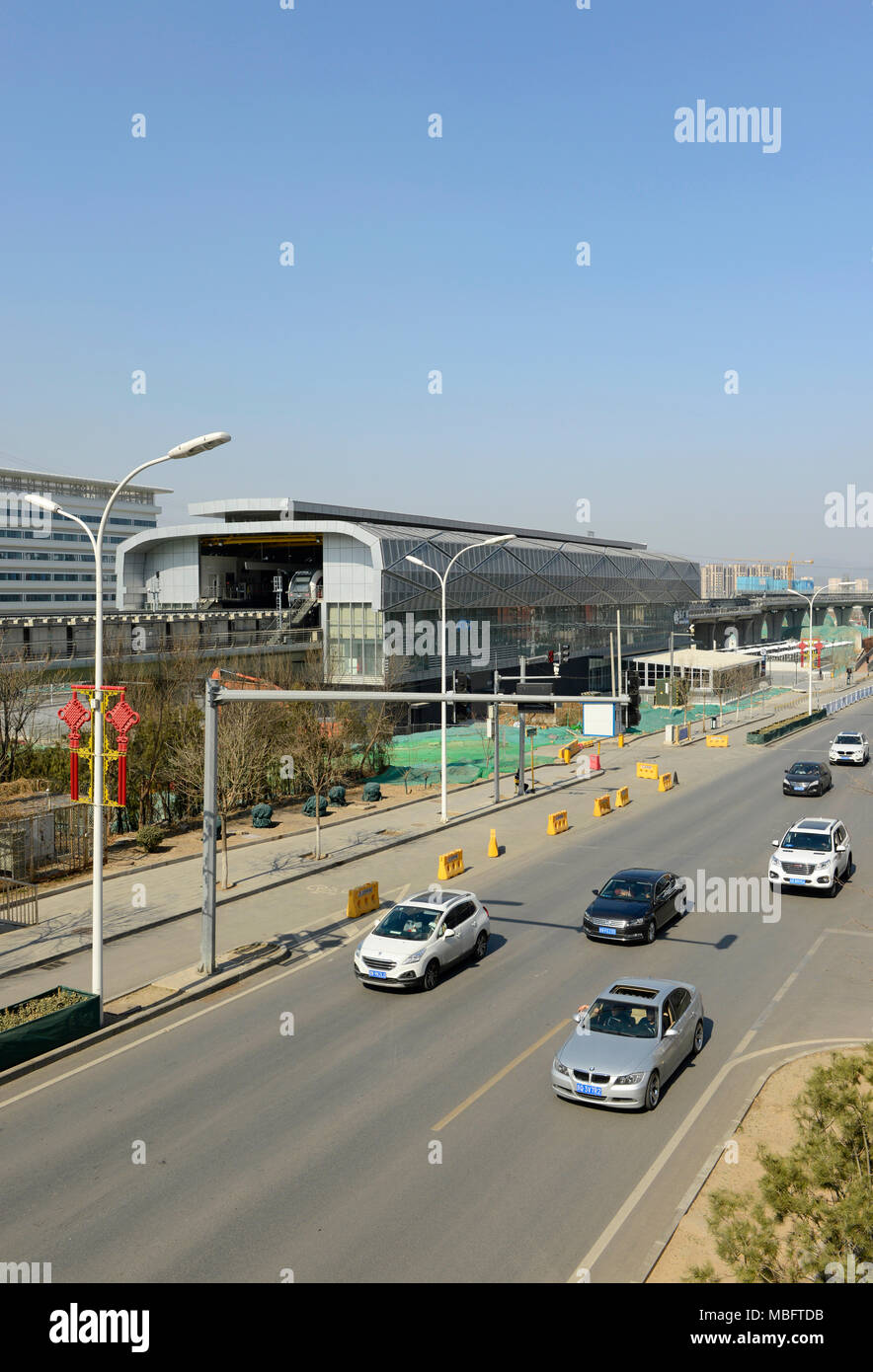 Shichang terminus station on Beijing metro S1 maglev line in western ...