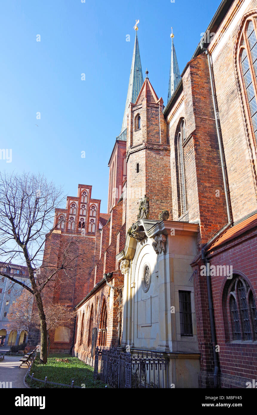 The Nikolaikirche, church of St Nicholas, Berlin’s oldest, rebuilt in ...