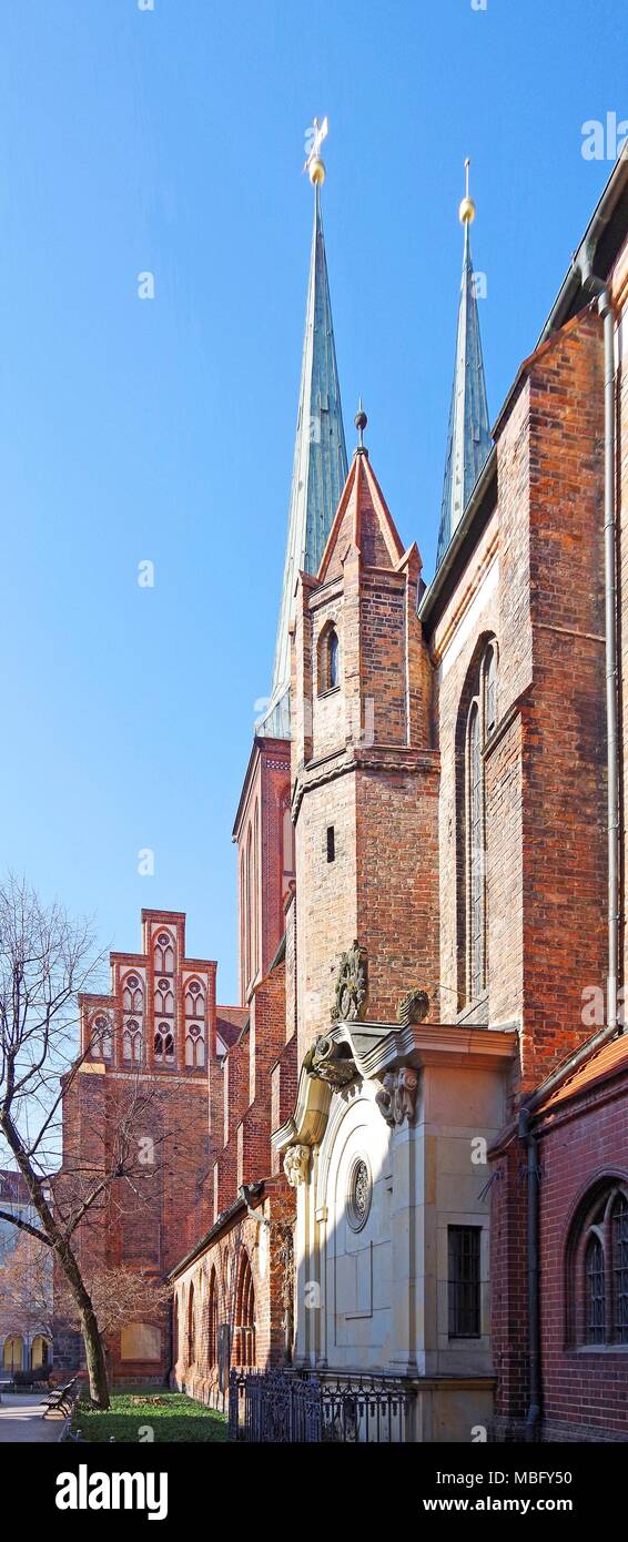 The Nikolaikirche, church of St Nicholas, Berlin’s oldest, rebuilt in ...