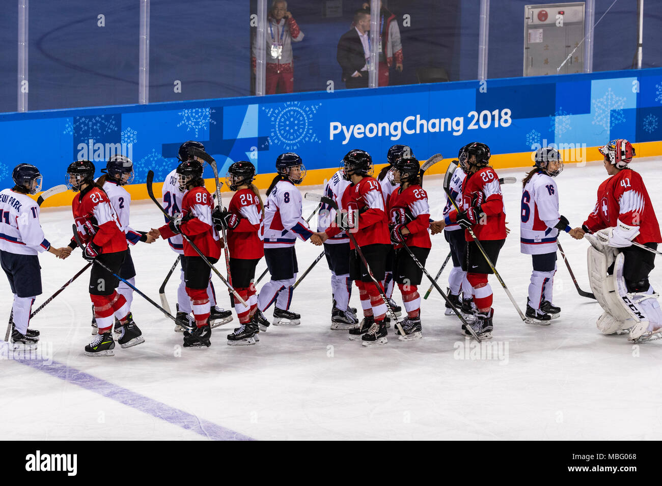 Korea (combinded) vs Switzerland Women's Ice Hockey competition at the ...