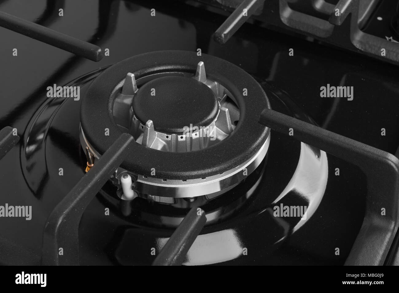 Gas stove isolated on a white background Stock Photo - Alamy