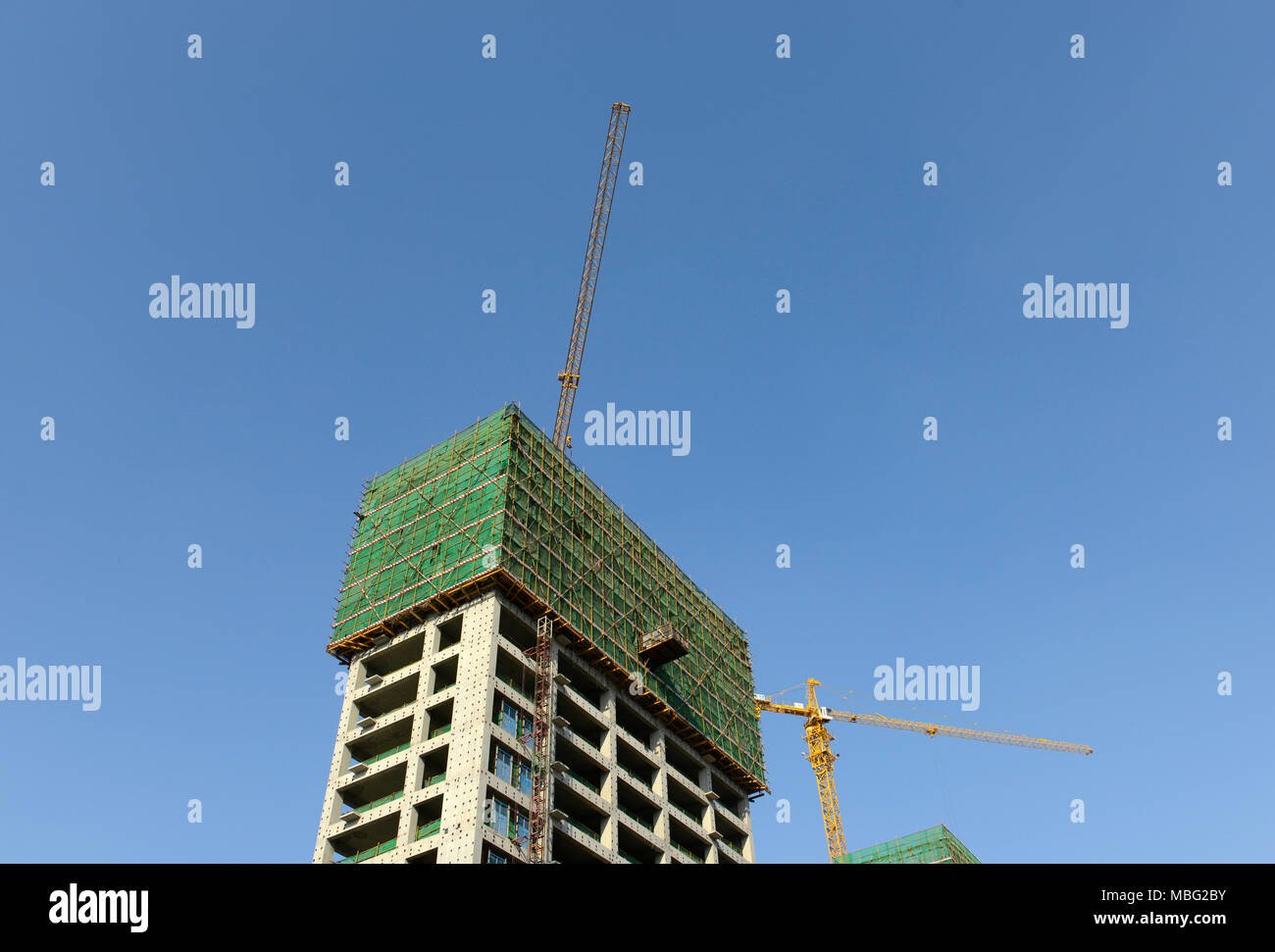 New build apartment blocks near completion by Shang'an maglev station ...