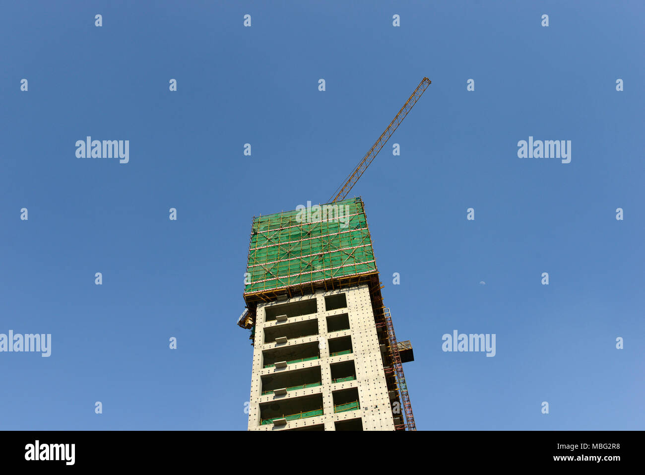 New build apartment blocks near completion by Shang'an maglev station ...