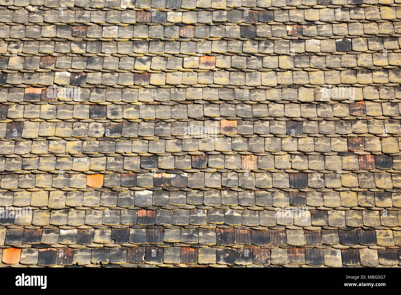 Roof tiles texture Stock Photo - Alamy