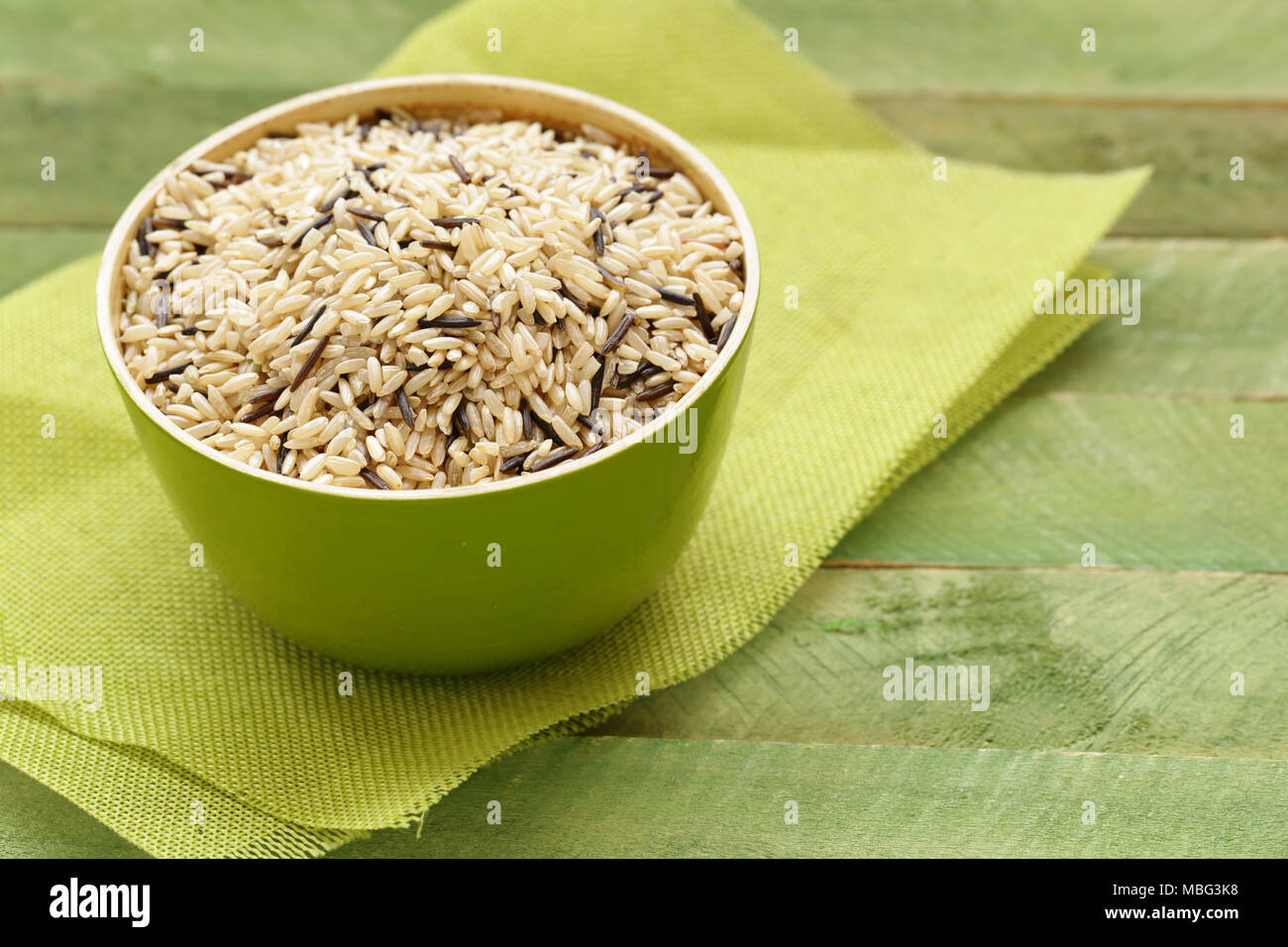 mixed brown and black wild rice for healthy eating Stock Photo - Alamy