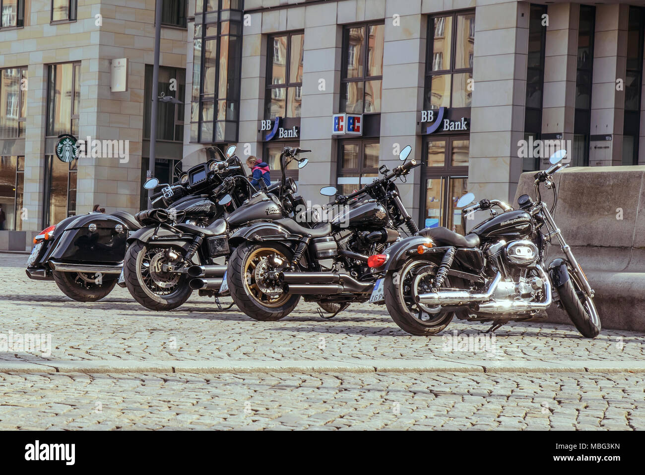 Red chopper harley davidson hi-res stock photography and images - Alamy