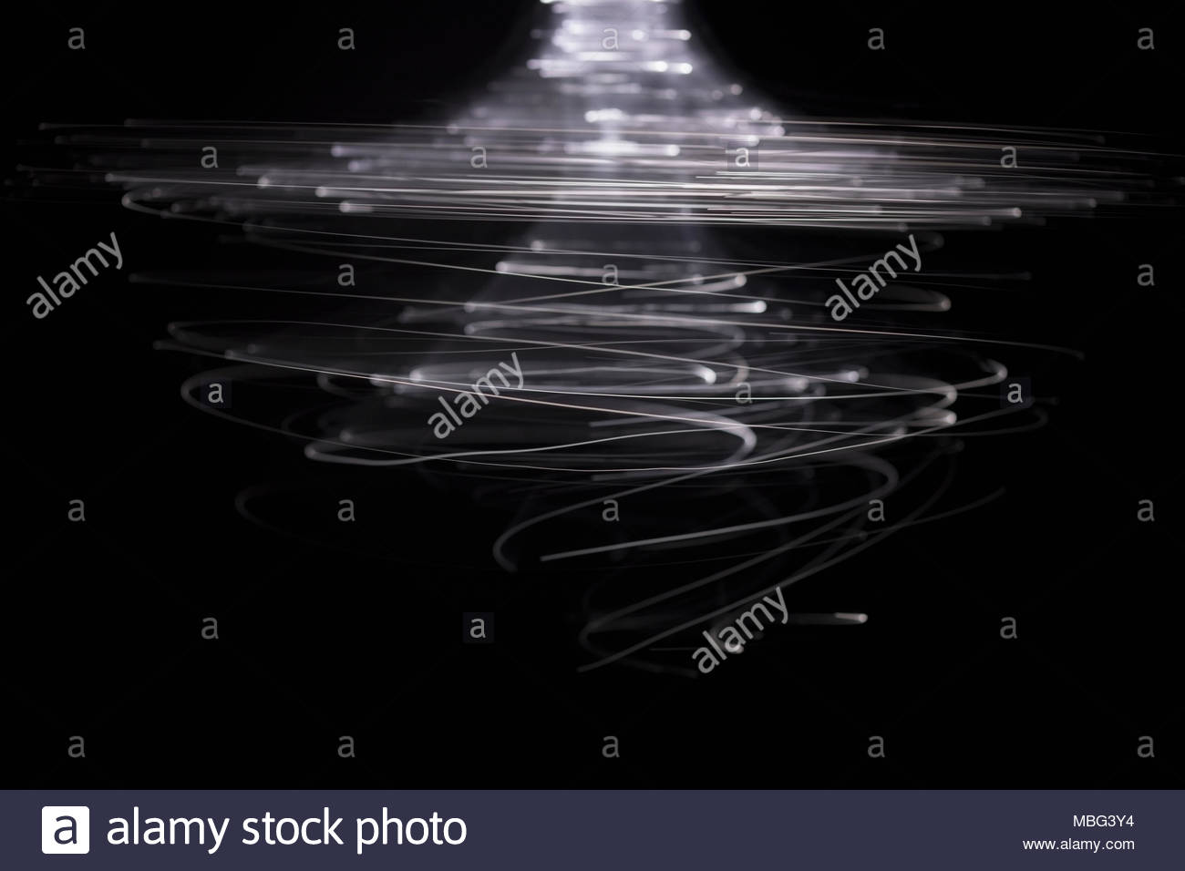 Creative, abstract white spark lines on black background Stock Photo ...