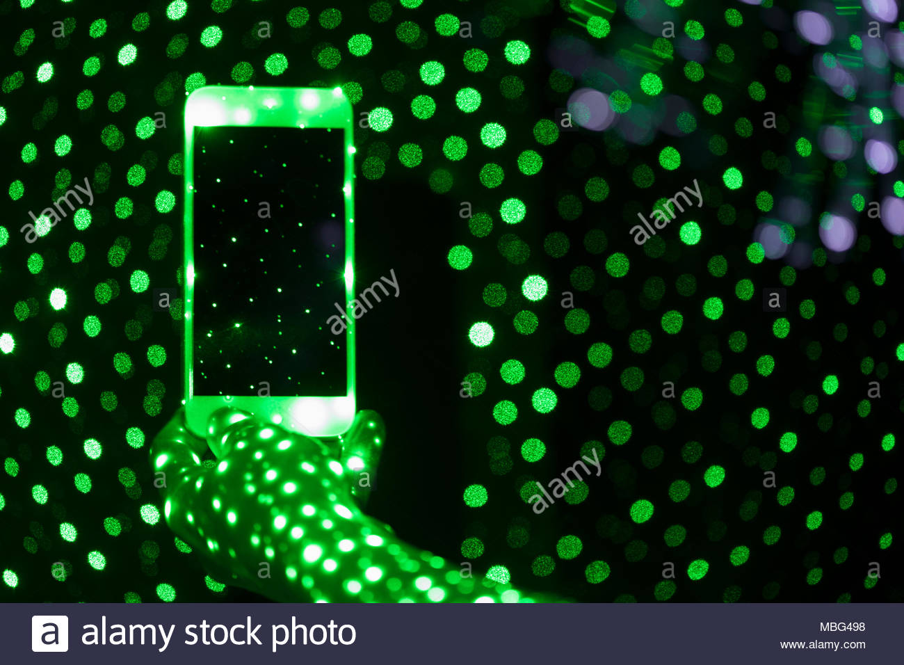 Woman laser phone hi-res stock photography and images - Alamy