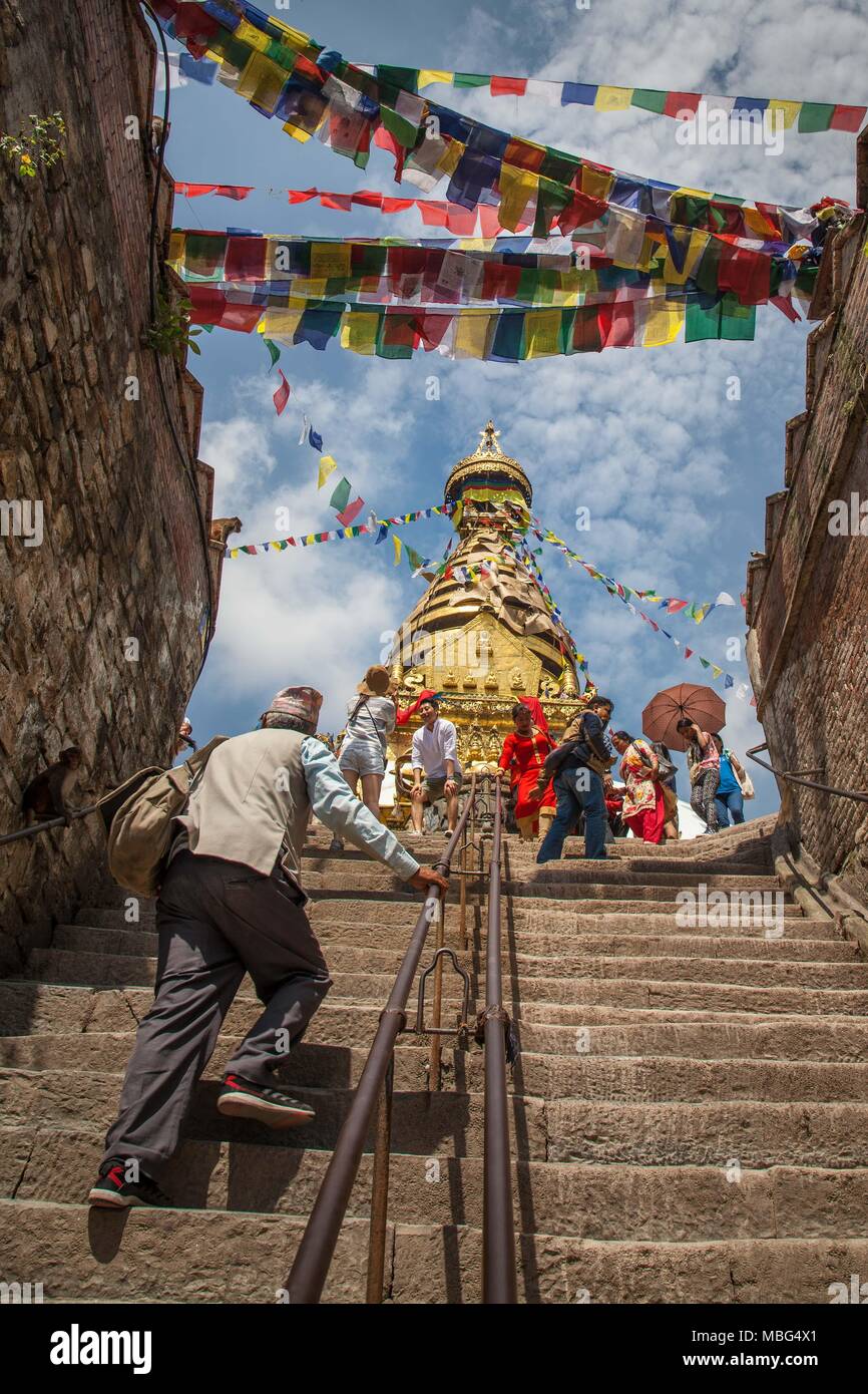 Swayambhu swayambu swayambhunath hi-res stock photography and images ...