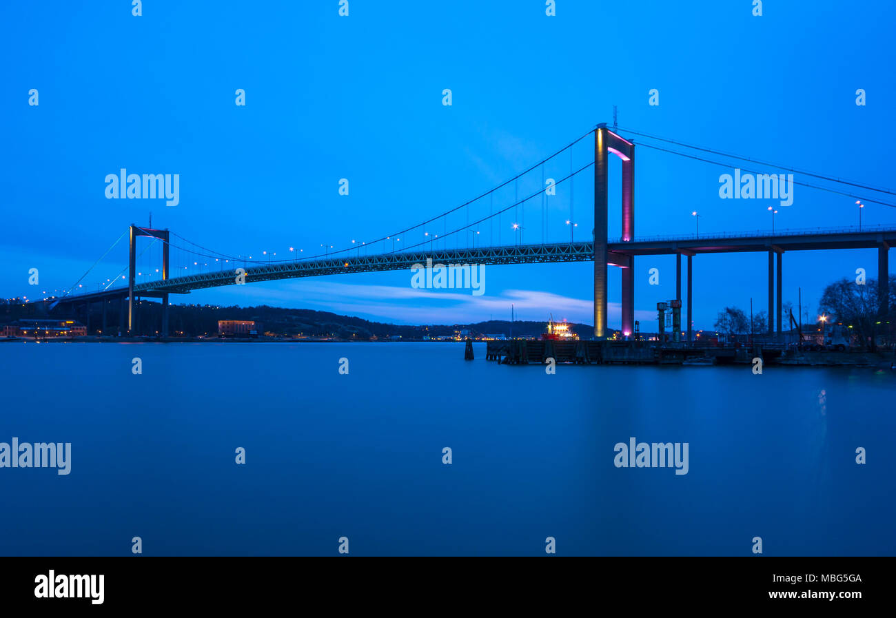 Suspension bridge at Gothenburg Connecting main land to Industrial area ...