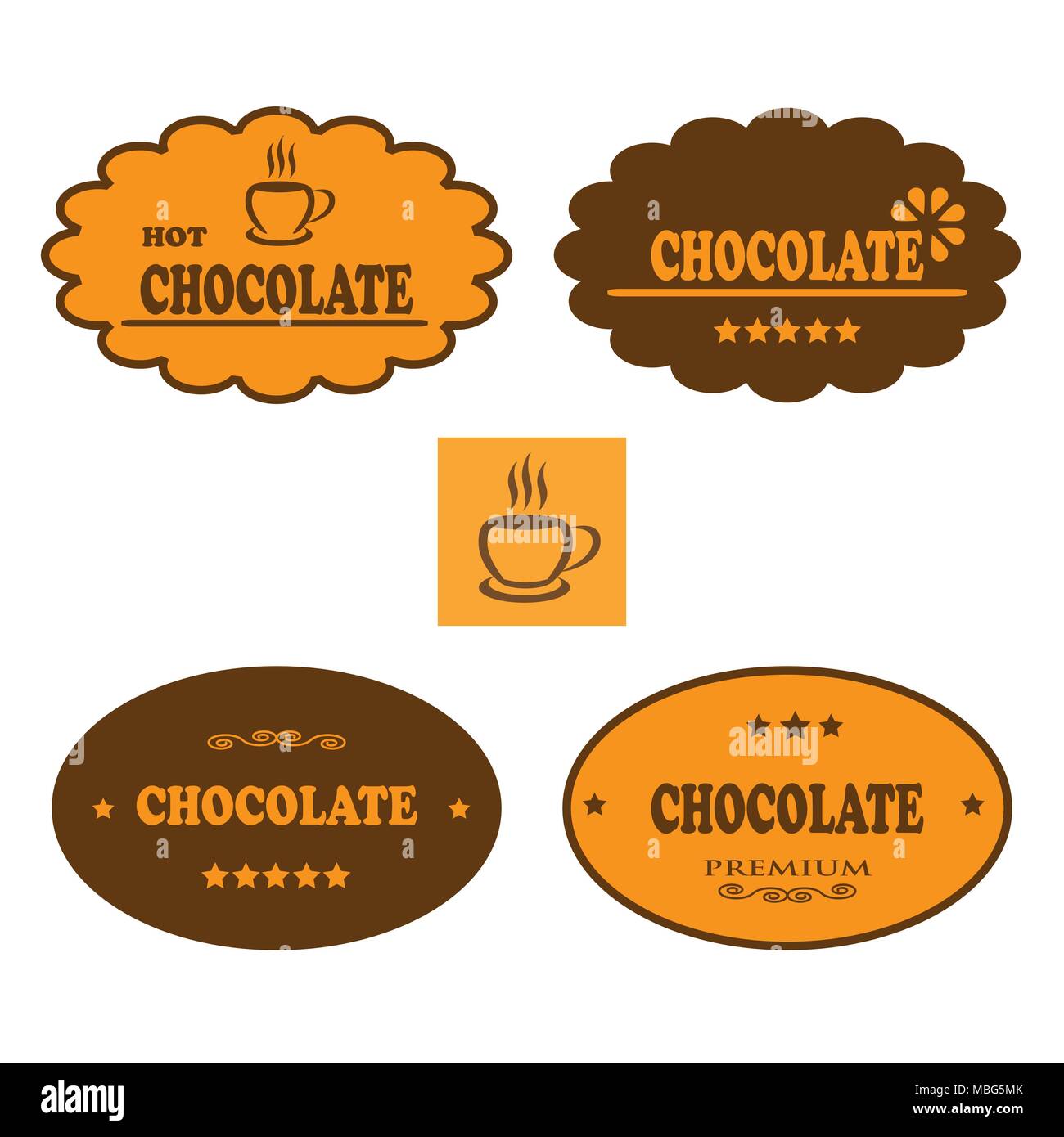 Set of retro chocolate labels Stock Vector Image & Art - Alamy