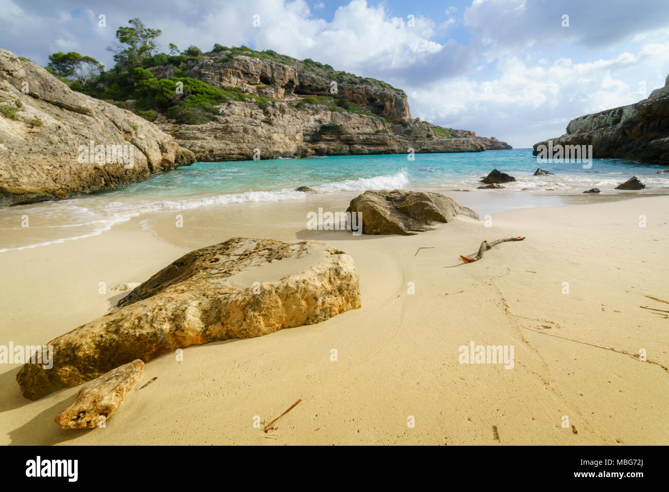 This is a sheltered cove in the south-east coast of Majorca called ...