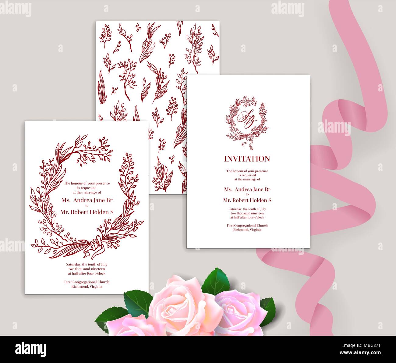 Wedding card invitation cards hi-res stock photography and images - Alamy