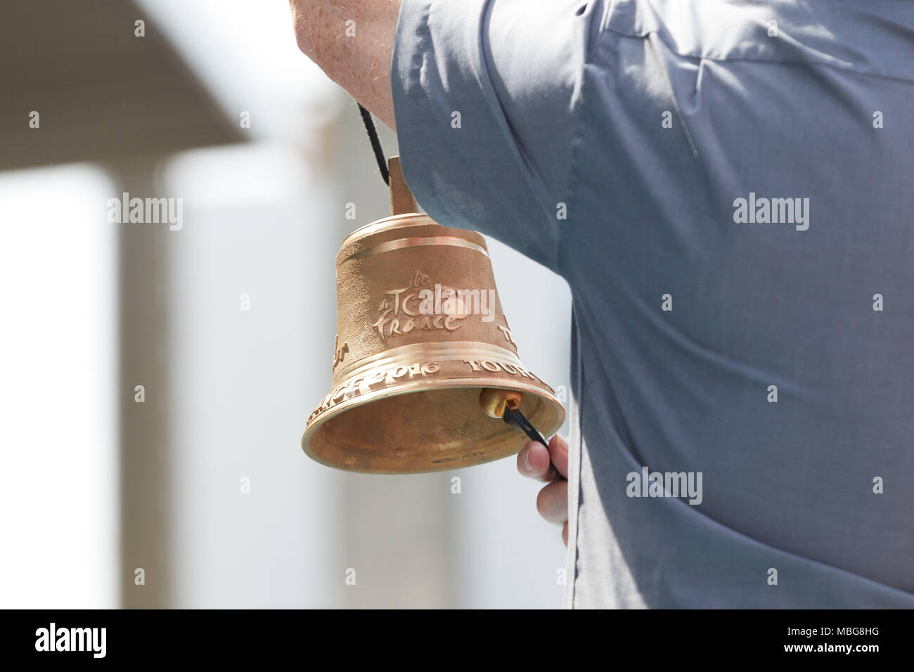 Paris roubaix race. final lap bell, velodrome Stock Photo - Alamy