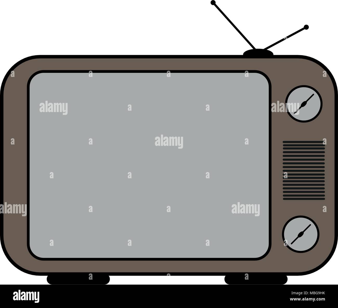 Tv vector drawing. Flat style vector. Television icon, symbol isolated ...