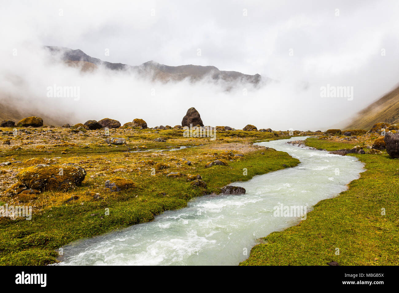 Collanes Valley in El Altar volcano Sangay National Park Stock Photo ...