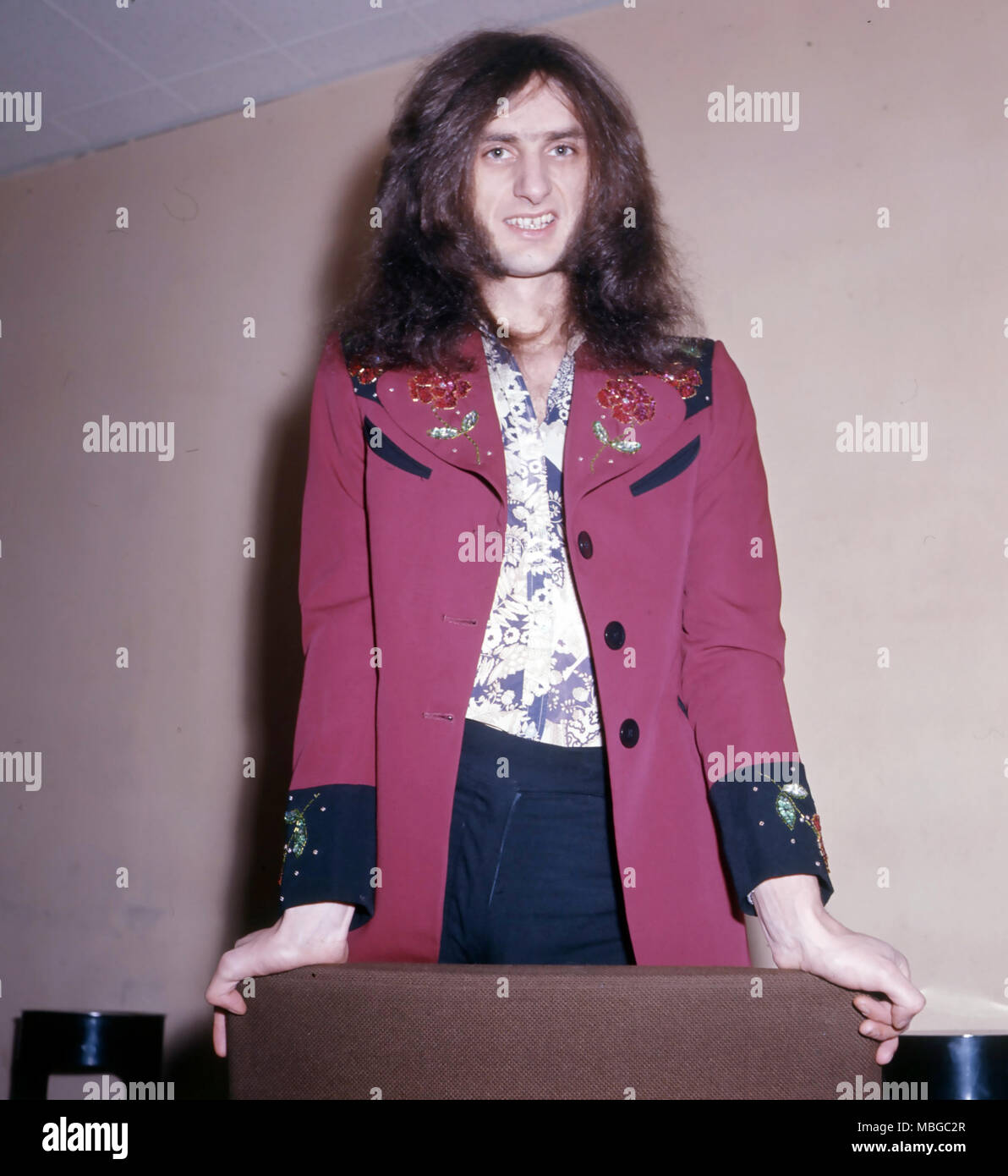 ROXY MUSIC UK pop group about 1972 with John Gustafson Stock Photo - Alamy