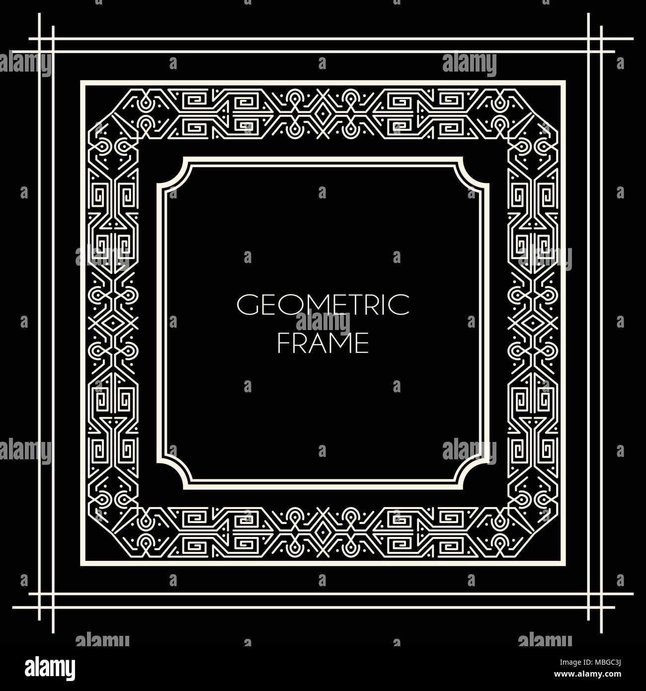 Vintage geometric frame Stock Vector Image & Art - Alamy