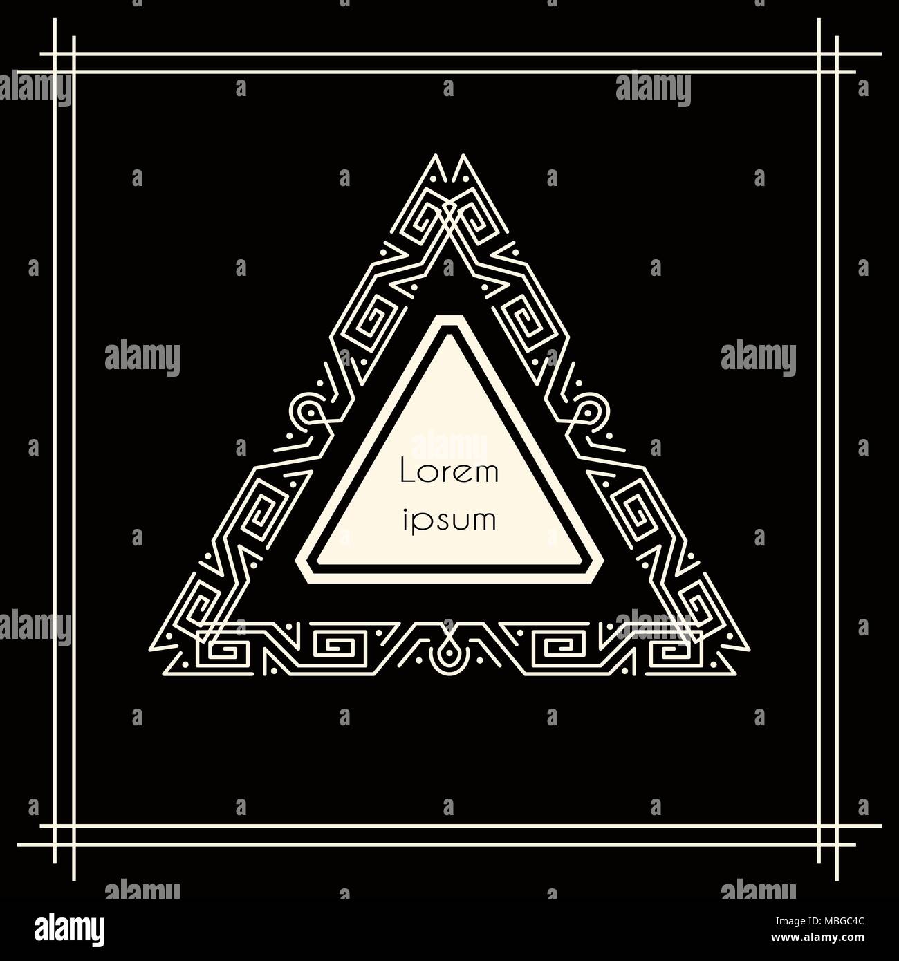 Vintage triangle frame hi-res stock photography and images - Alamy