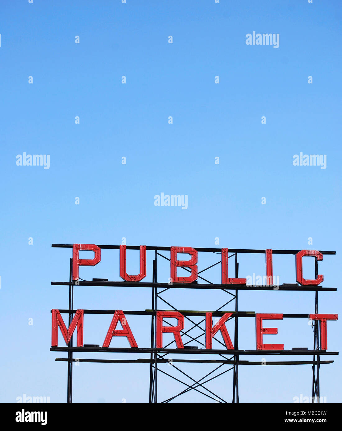 Seattle public market sign hi-res stock photography and images - Alamy
