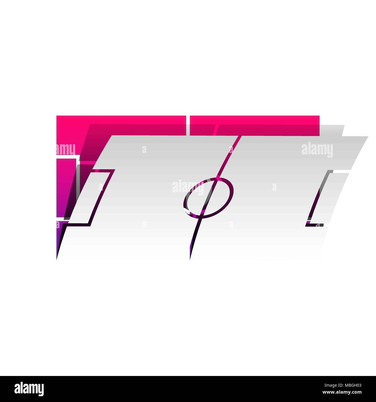 Soccer field. Vector. Detachable paper with shadow at underlying layer ...