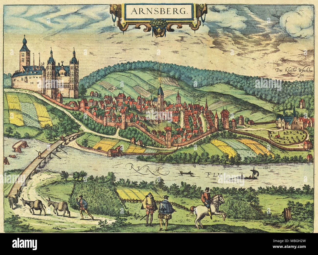 German map with cities hi-res stock photography and images - Alamy